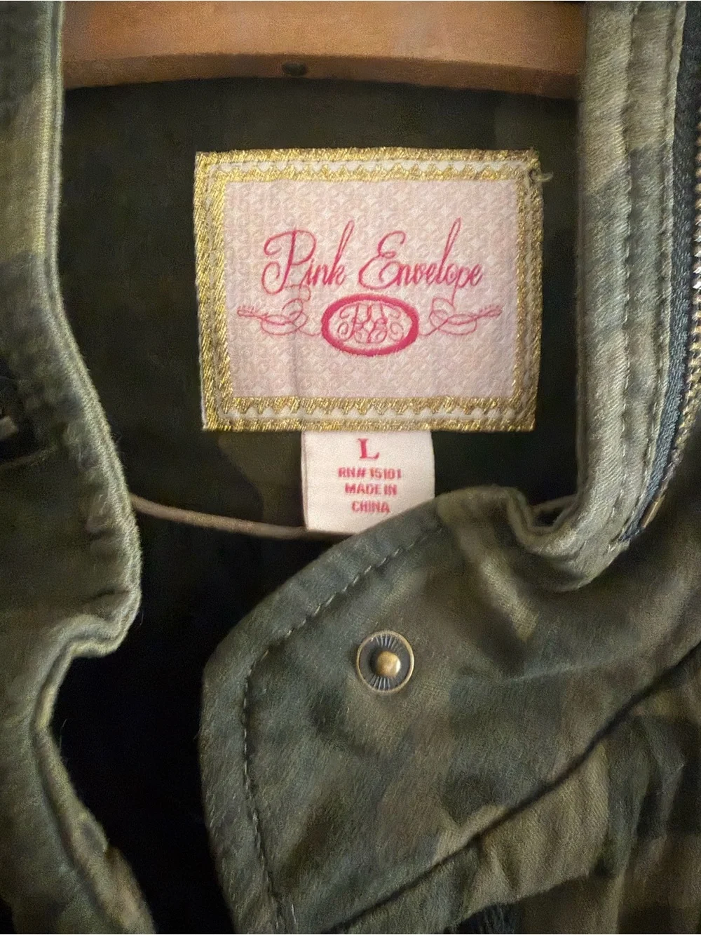 Pink Envelope | Jackets & Coats | Camo Bomber Jacket With Brass Stud ...